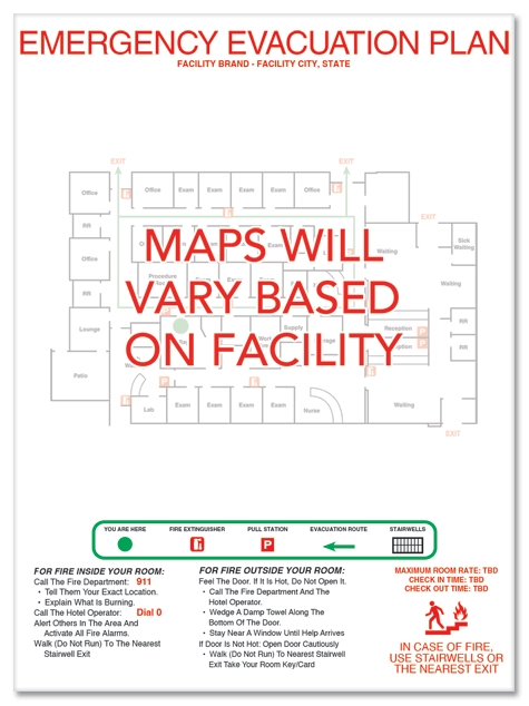 Custom Evacuation Maps | Evac Map Inserts | EvacuationPlans.com