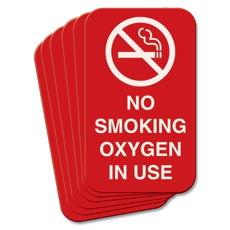Magnetic Oxygen In Use Signs | EvacuationPlans.com