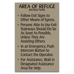 Area of Refuge Instruction Signs | EvacuationPlans.com