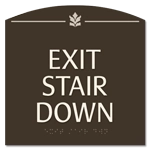 Contour Low Profile Exit & Stairs Signage | EvacuationPlans.com