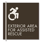 Exterior Area of Rescue Assistance Signs | EvacuationPlans.com