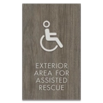 Exterior Area of Rescue Assistance Signs | EvacuationPlans.com