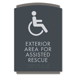 Exterior Area of Rescue Assistance Signs | EvacuationPlans.com
