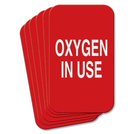 Magnetic Oxygen In Use Signs | EvacuationPlans.com