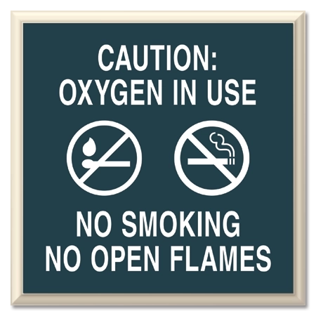 Oxygen In Use Signage | No Open Flame | EvacuationPlans.com