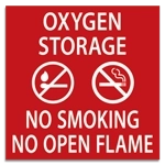Oxygen Storage Signage | No Smoking | EvacuationPlans.com