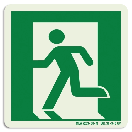 Green Running Man Signs | Not an Exit Sign | EvacuationPlans.com