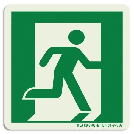 Green Running Man Signs | Not an Exit Sign | EvacuationPlans.com