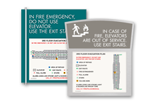 Elevator Signage | Elevator Fire Signs | EvacuationPlans.com
