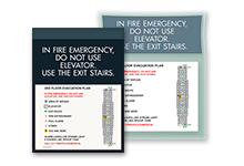 Elevator Evacuation Signs | EvacuationPlans.com