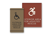 Refuge Area Signage | Rescue Assistance | EvacuationPlans.com
